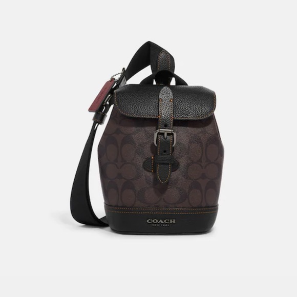 Bags | Coach Hudson Small Pack In Signature Canvas | Poshmark